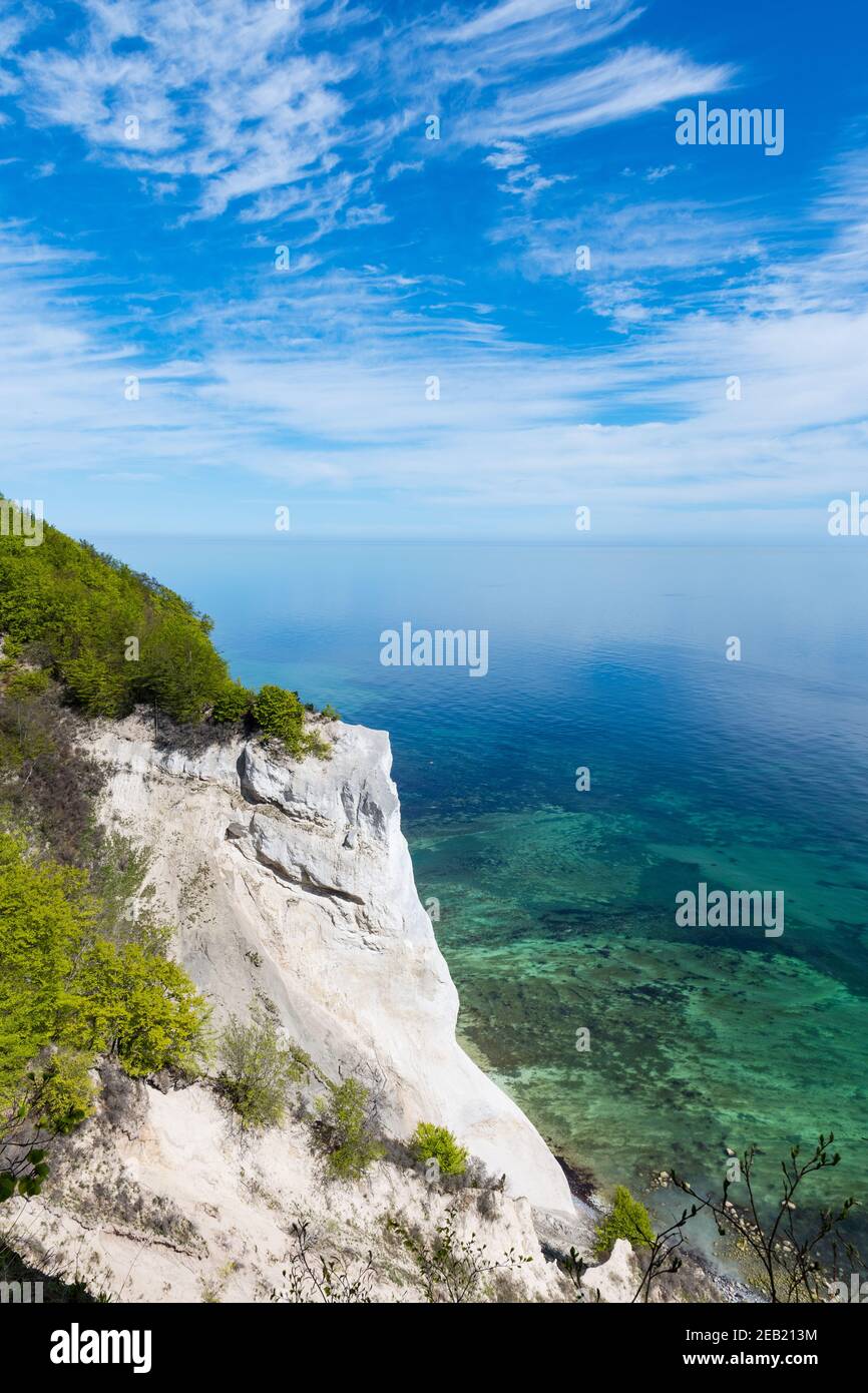 Moens klint chalk cliffs in Denmark on a summer day Stock Photo - Alamy