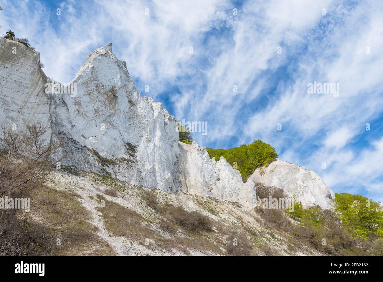 Moens klint chalk cliffs in Denmark on a summer day Stock Photo - Alamy