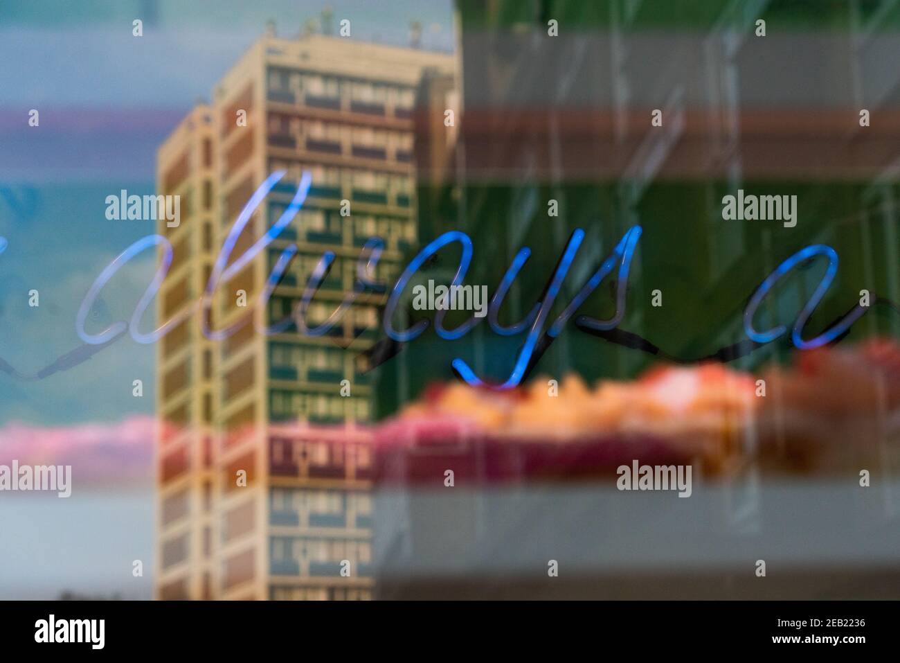 Donut shop window, Old street, London, England Stock Photo - Alamy