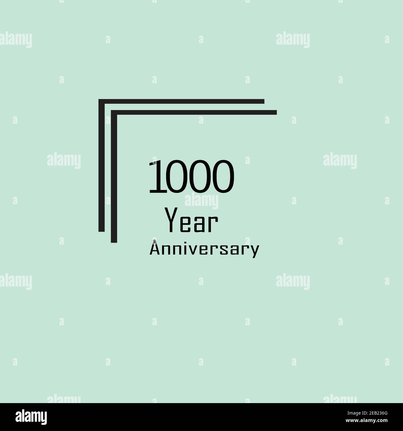 1000 Anniversary celebration. Vector festive illustration Stock Vector ...