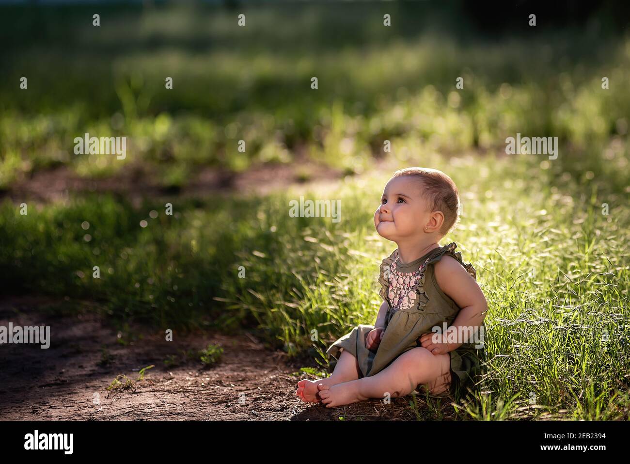 Baby With Sun And Sky