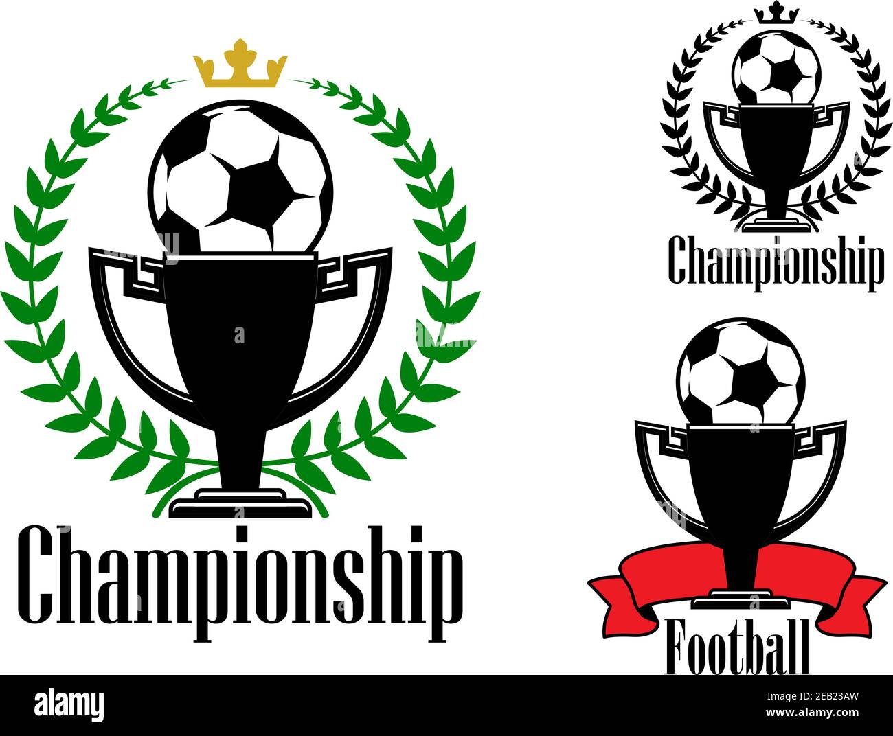 Football cups white background Stock Vector Images - Alamy