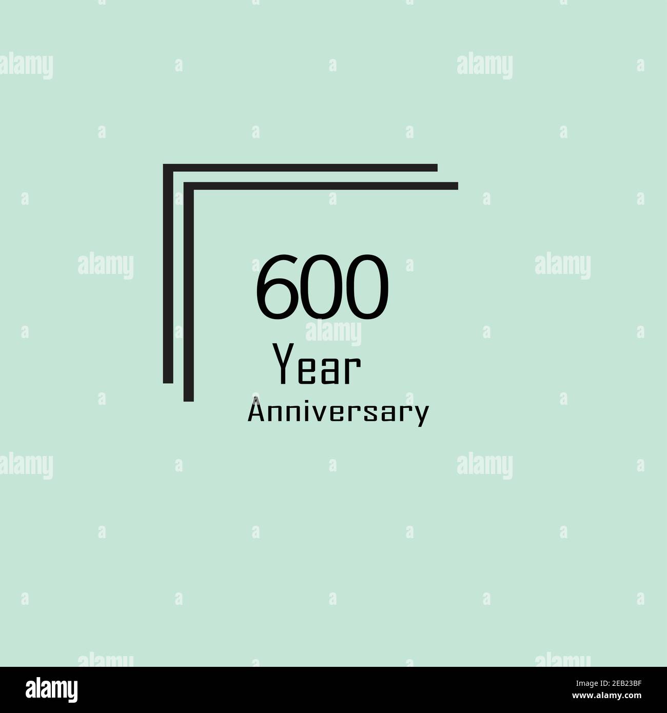 600 Anniversary celebration. Vector festive illustration Stock Vector ...