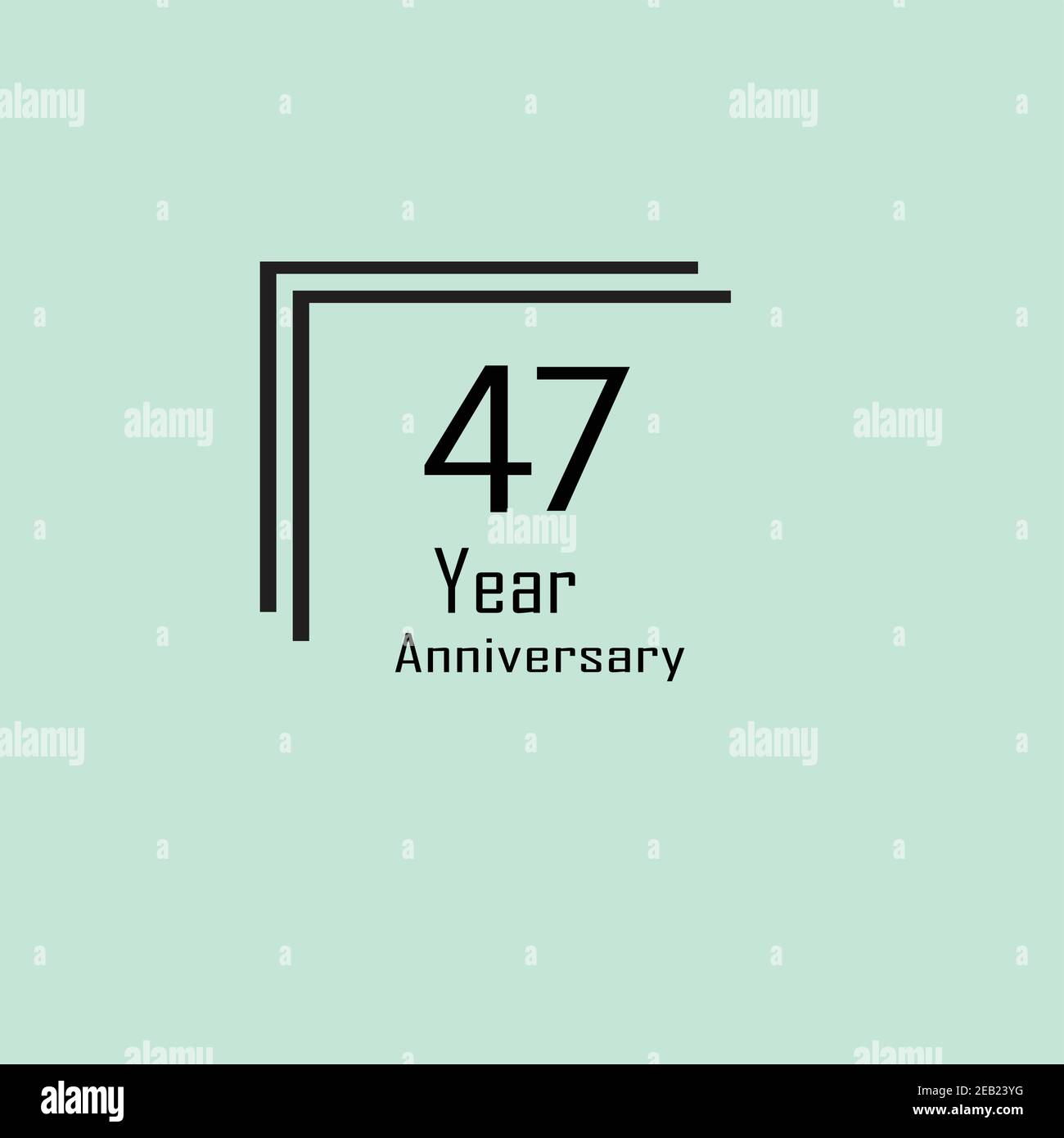 47 Anniversary celebration. Vector festive illustration Stock Vector ...