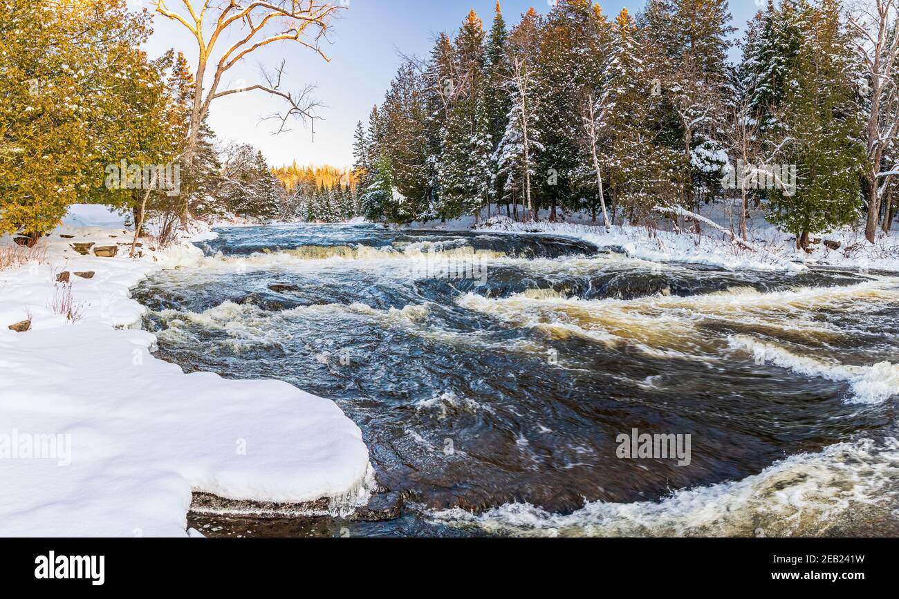 Hawk Lake Log Chute Algonquin Highlands Haliburton County Ontario ...