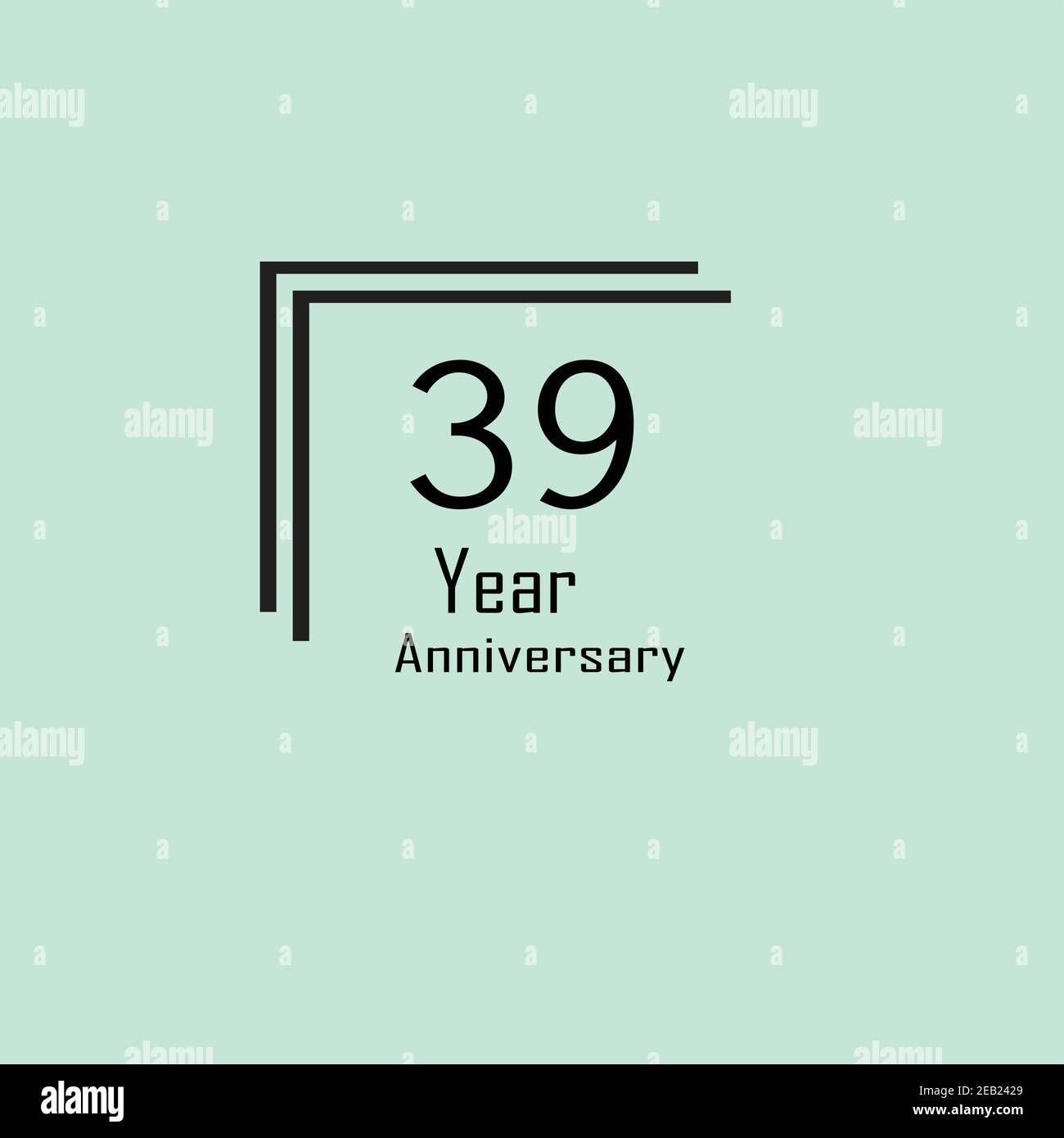 39 Anniversary celebration. Vector festive illustration Stock Vector ...