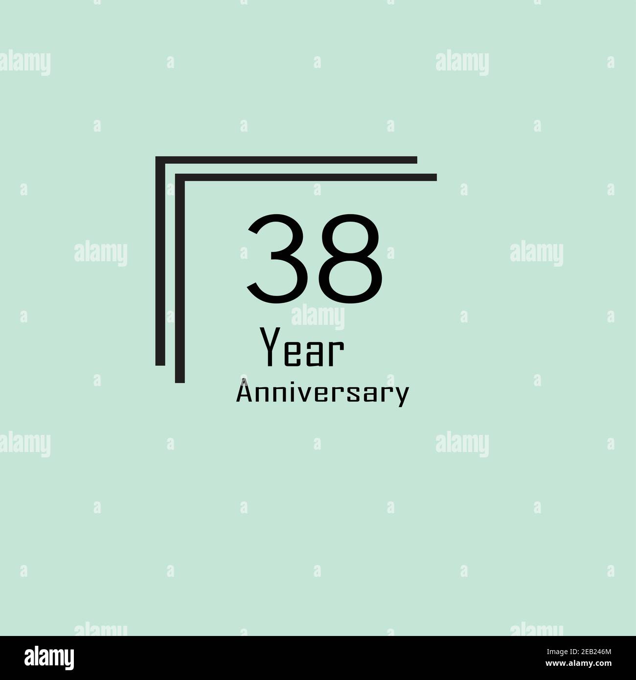 38 Anniversary celebration. Vector festive illustration Stock Vector ...