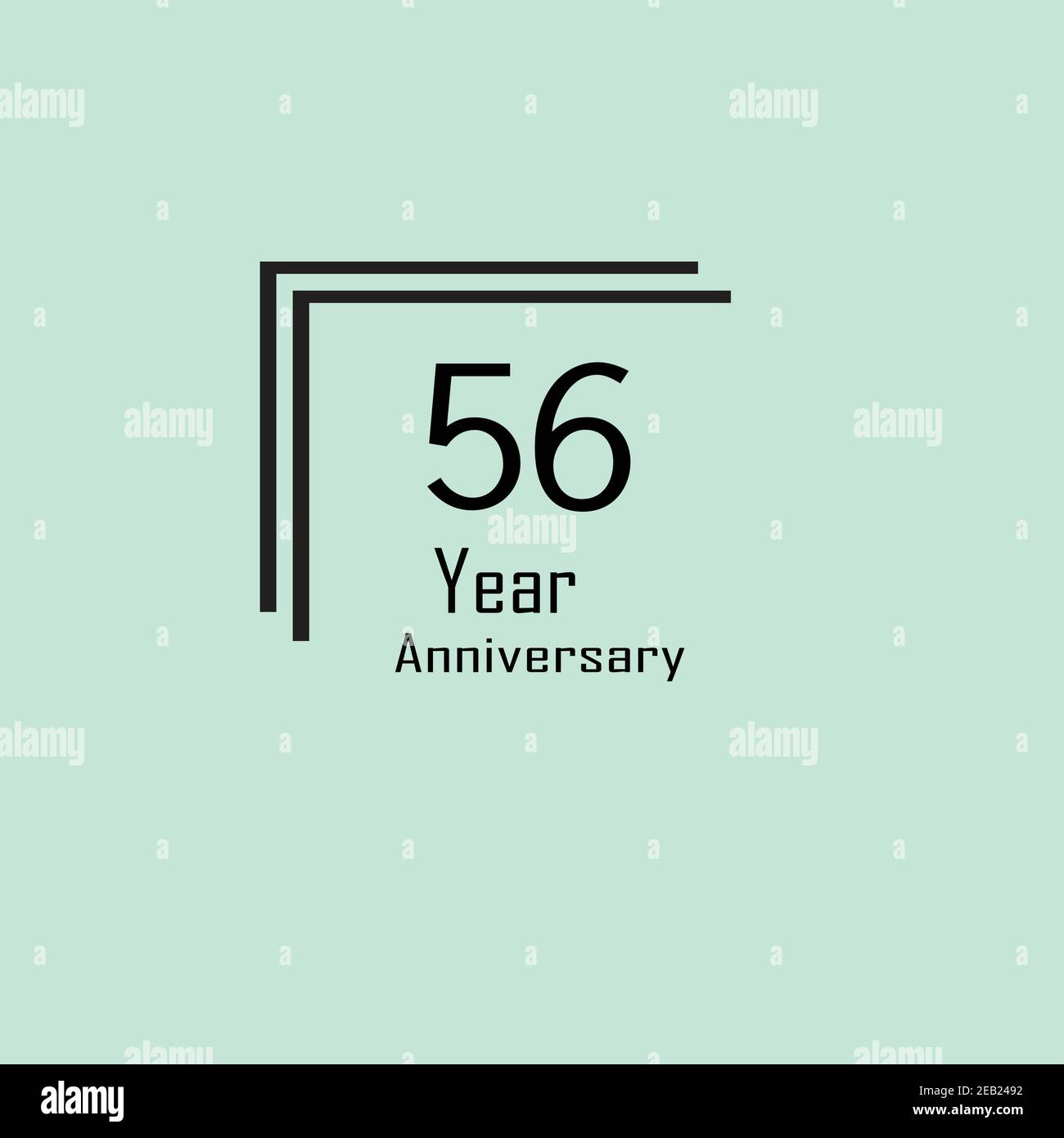 56 Anniversary celebration. Vector festive illustration Stock Vector ...