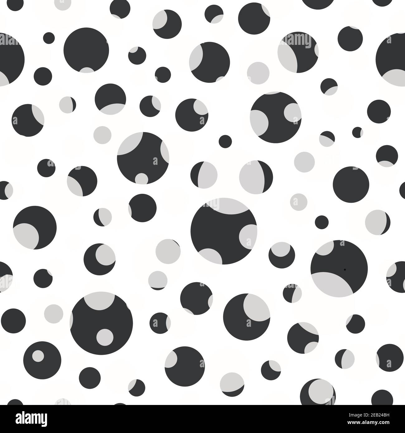 Abstract seamless pattern with monochrome balls.Illustration of ...