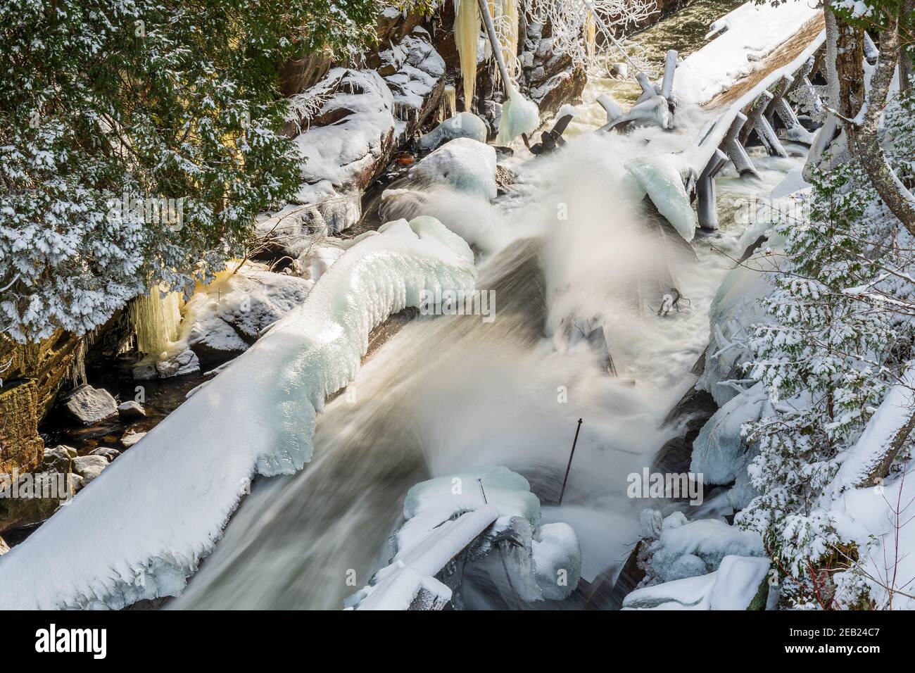 Hawk Lake Log Chute Algonquin Highlands Haliburton County Ontario ...