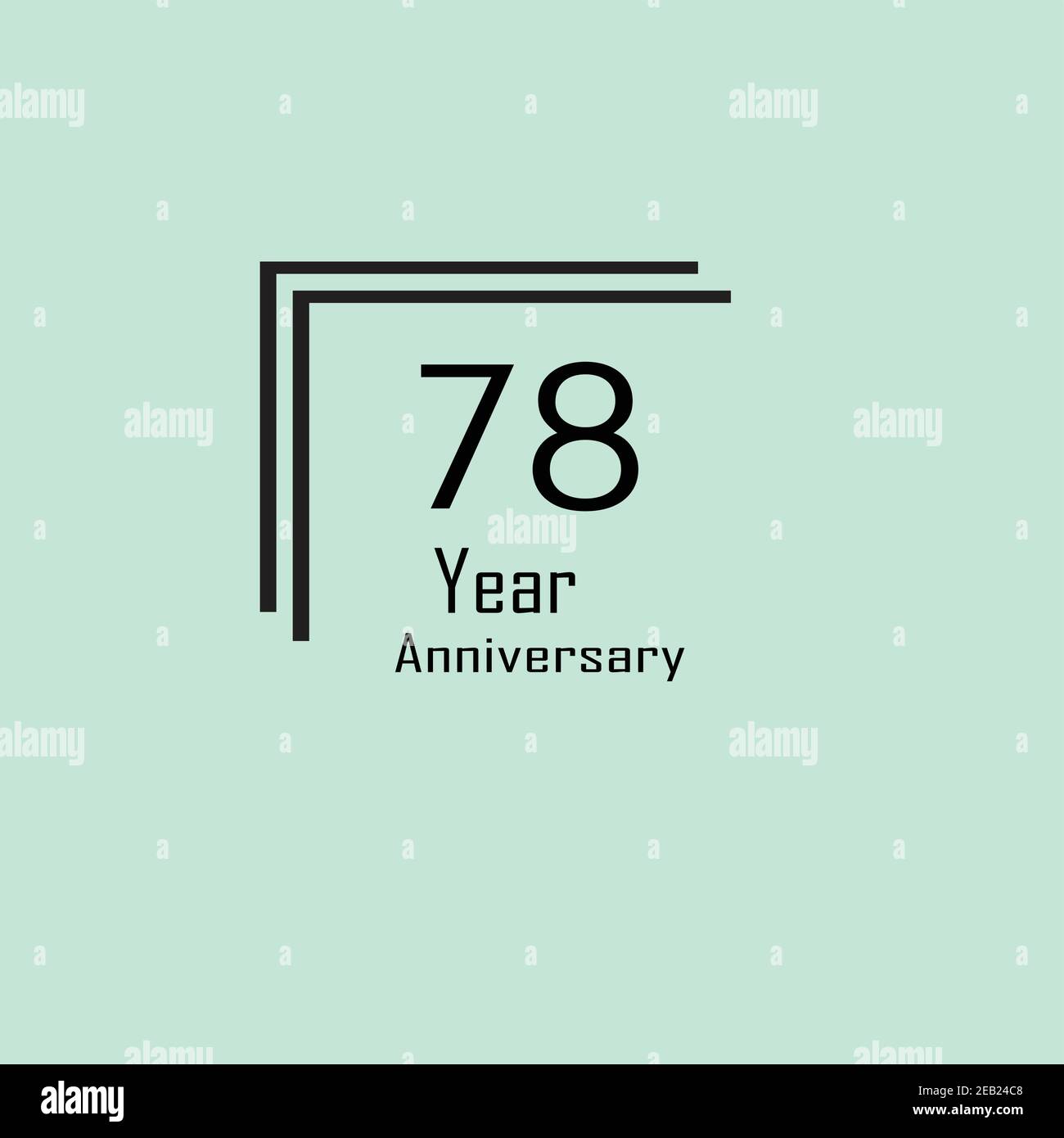 78 Anniversary celebration. Vector festive illustration Stock Vector ...