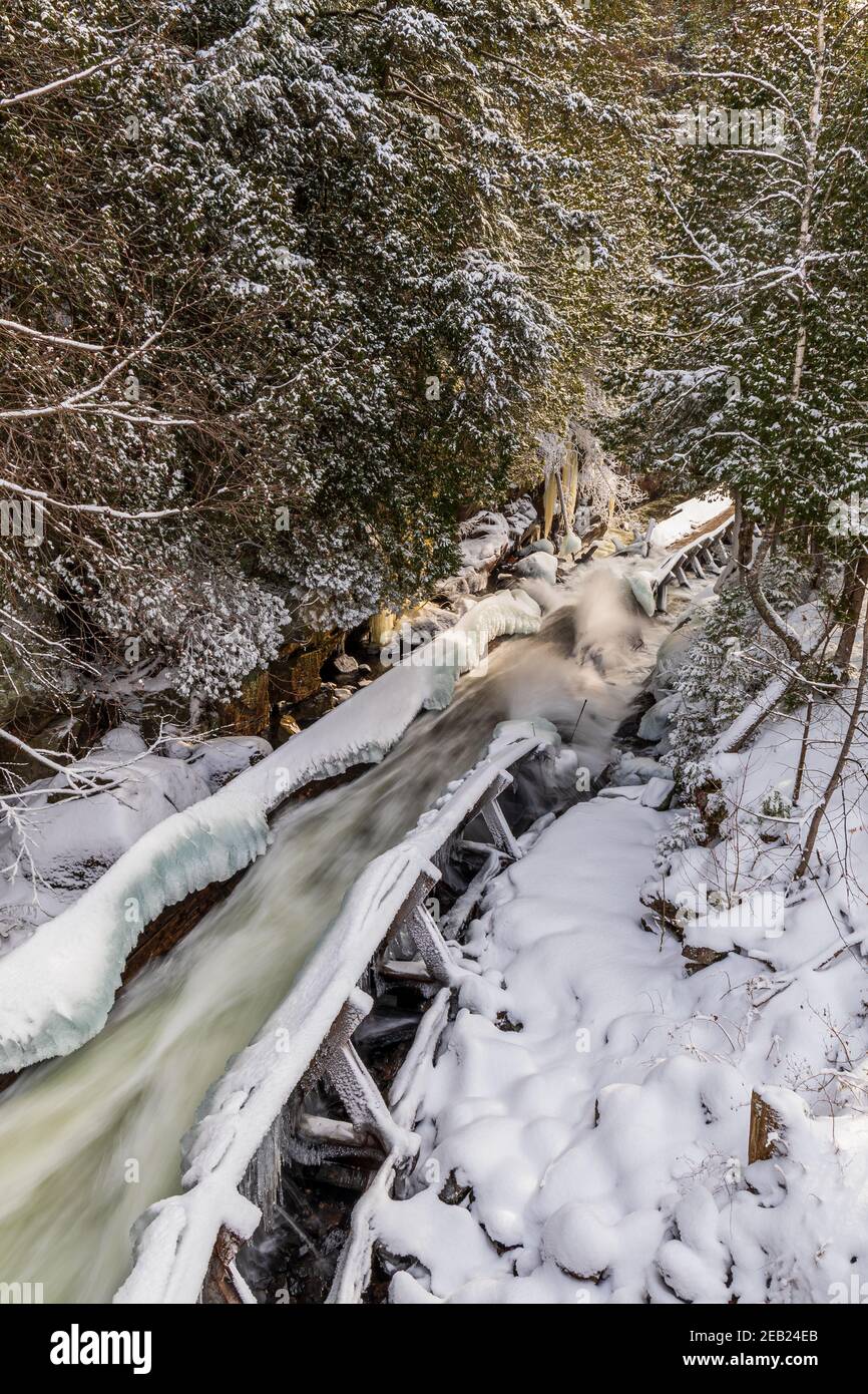 Hawk Lake Log Chute Algonquin Highlands Haliburton County Ontario ...