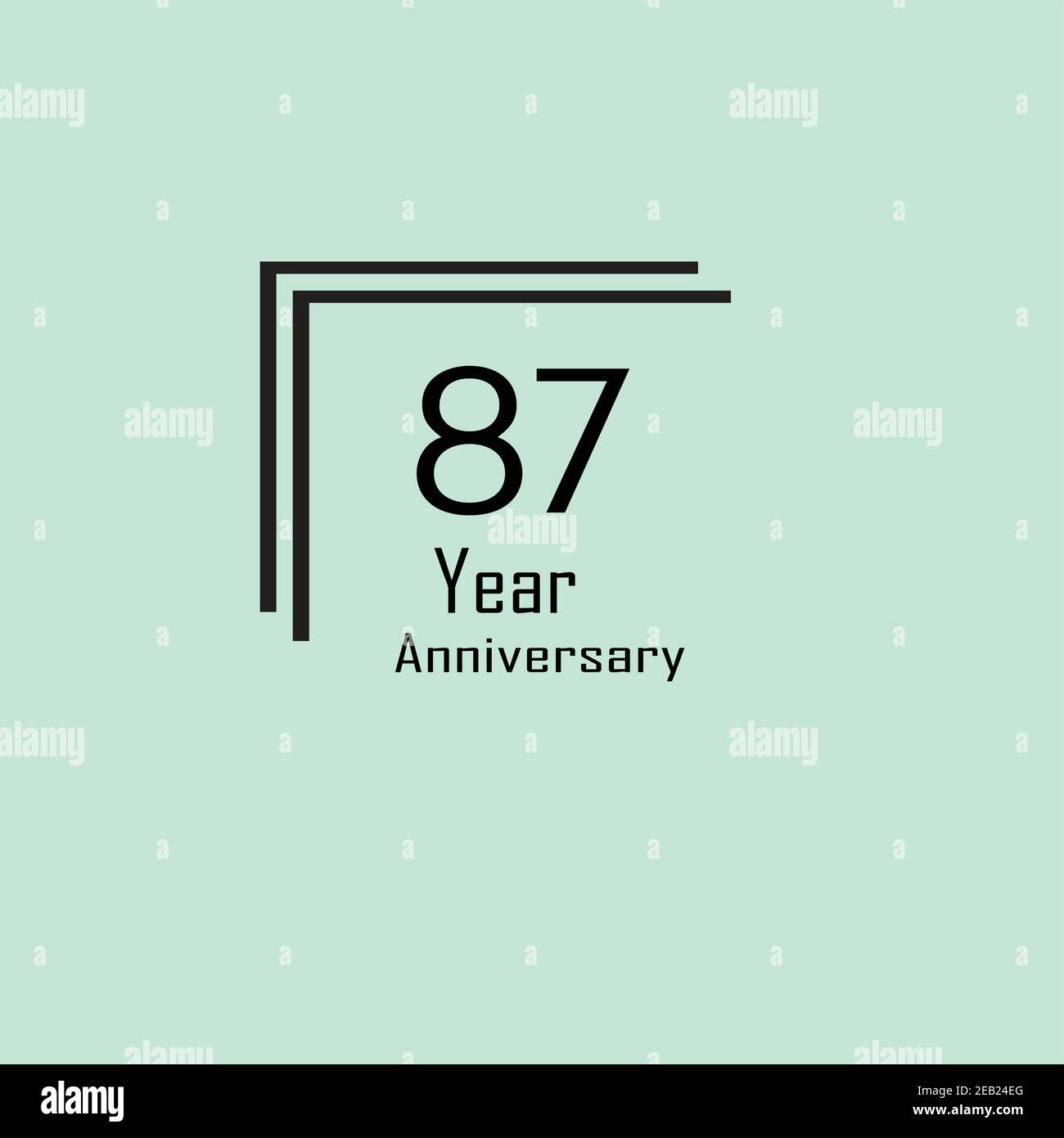 87 Anniversary celebration. Vector festive illustration Stock Vector ...