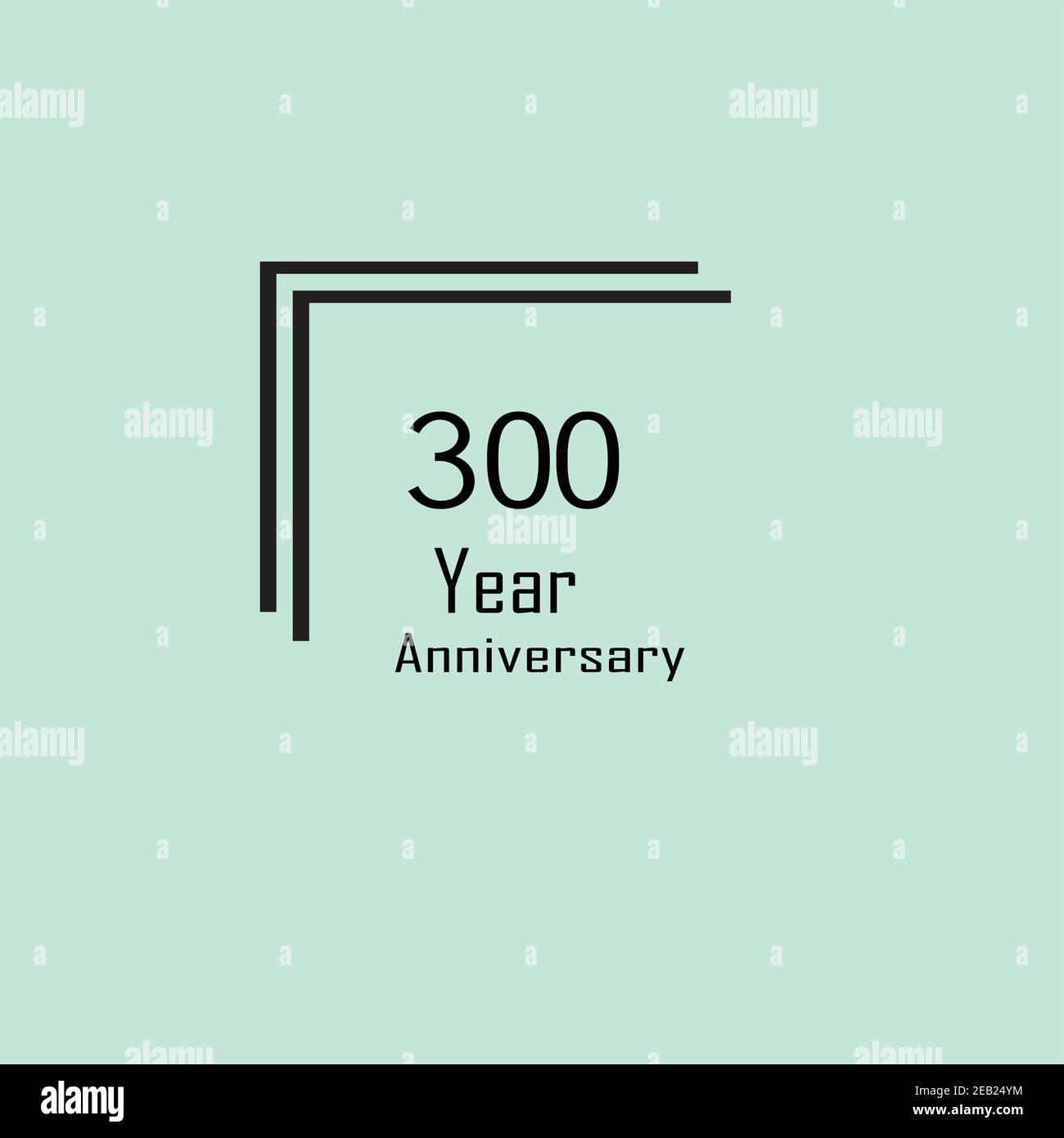 300 Anniversary celebration. Vector festive illustration Stock Vector ...