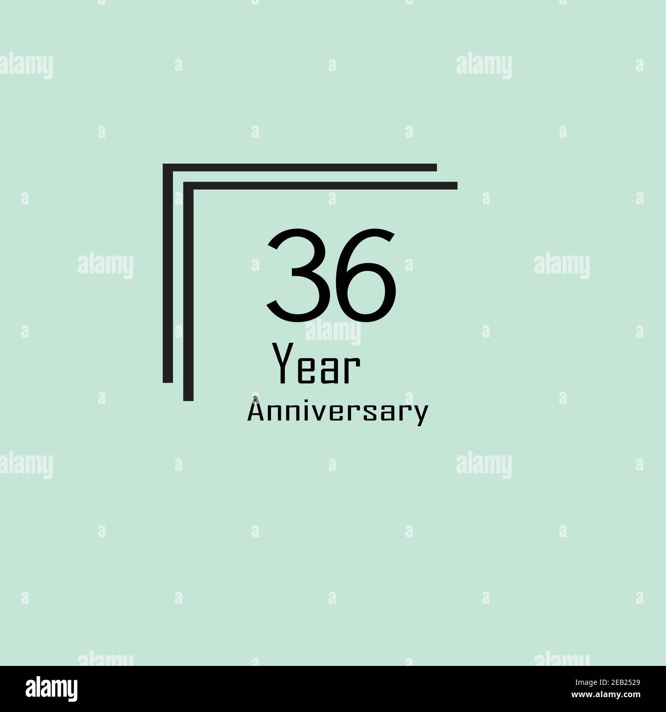 36 Anniversary celebration. Vector festive illustration Stock Vector ...