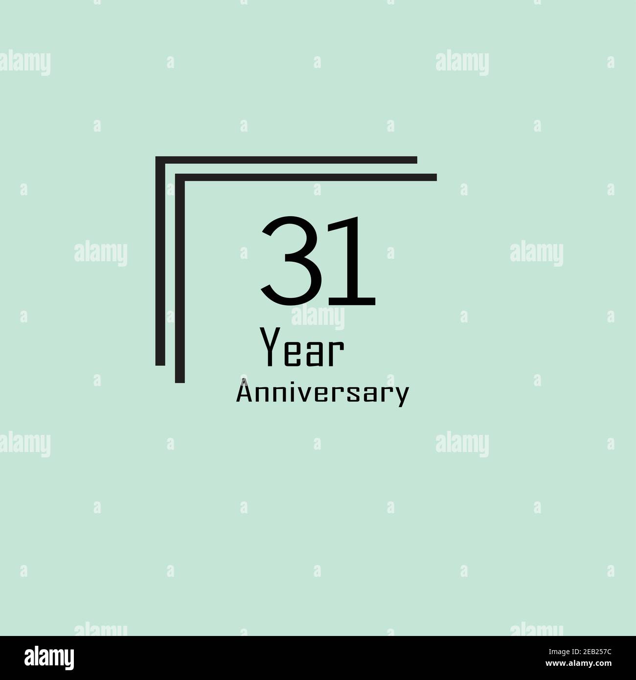 31 Anniversary Modern Stamp Seal for Birthday Wedding Party Stock ...