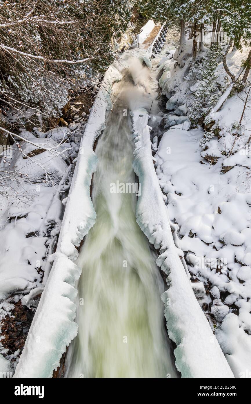 Hawk Lake Log Chute Algonquin Highlands Haliburton County Ontario ...