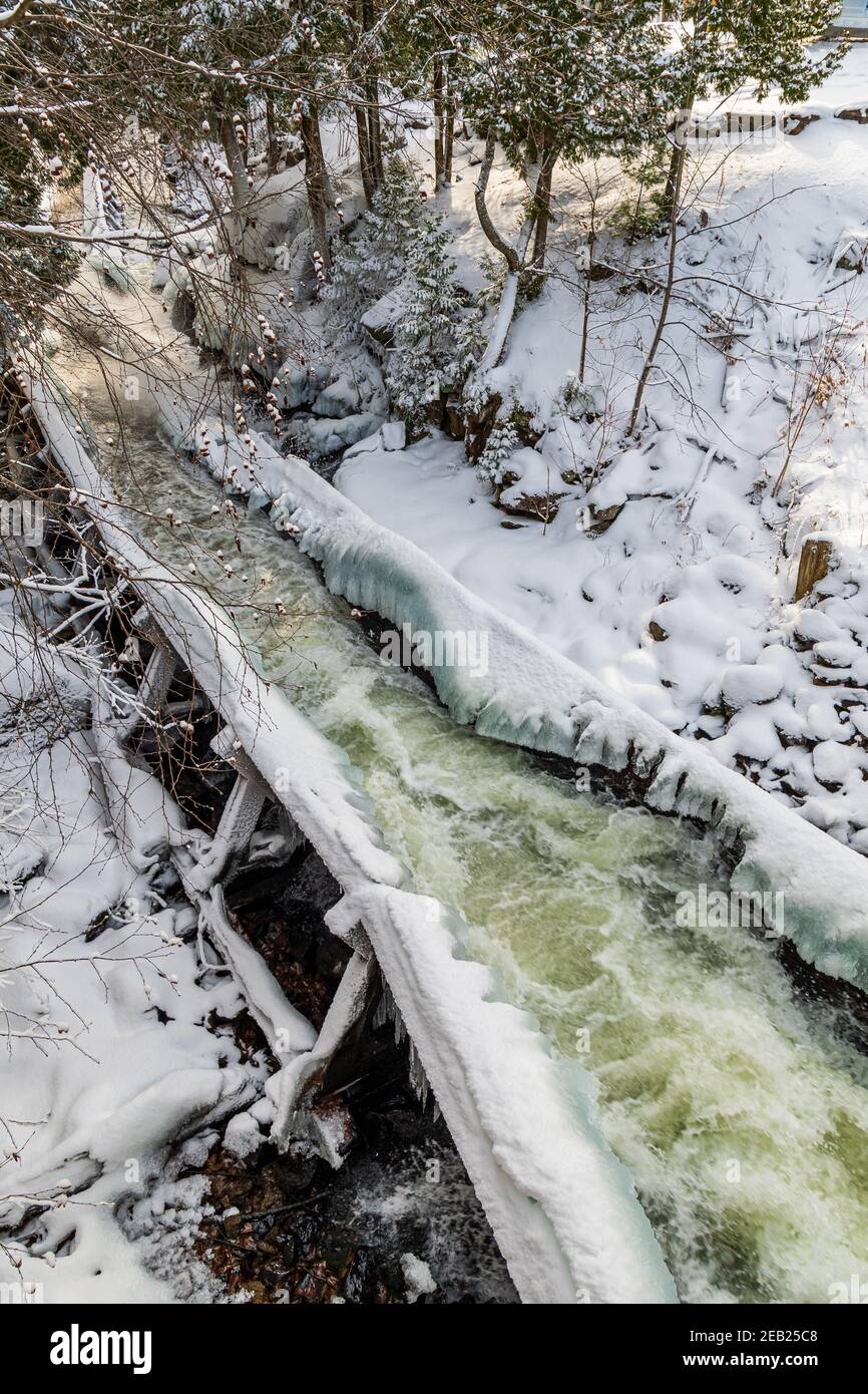 Hawk Lake Log Chute Algonquin Highlands Haliburton County Ontario ...