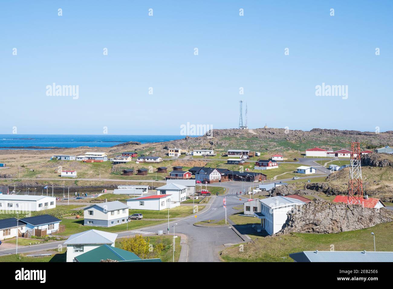 Village of djupivogur in east Iceland on a summer day Stock Photo - Alamy