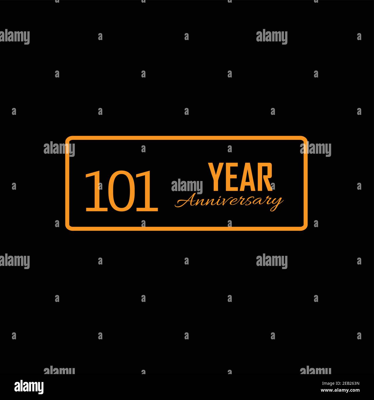 101 Happy year anniversary lettering text banner, black color. Vector ...