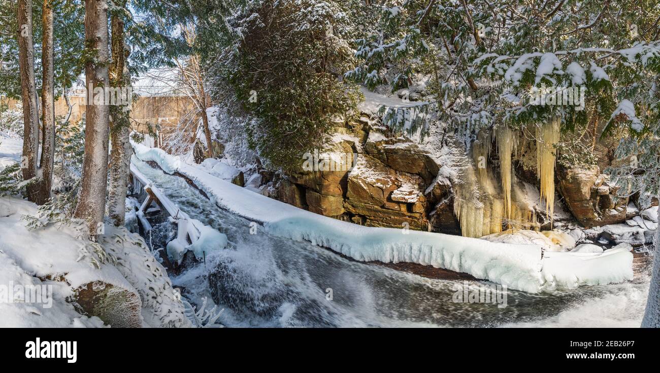 Hawk Lake Log Chute Algonquin Highlands Haliburton County Ontario ...
