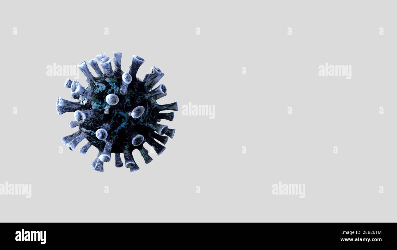 3D illustration. Coronavirus 2019 nCov concept resposible for asian flu ...
