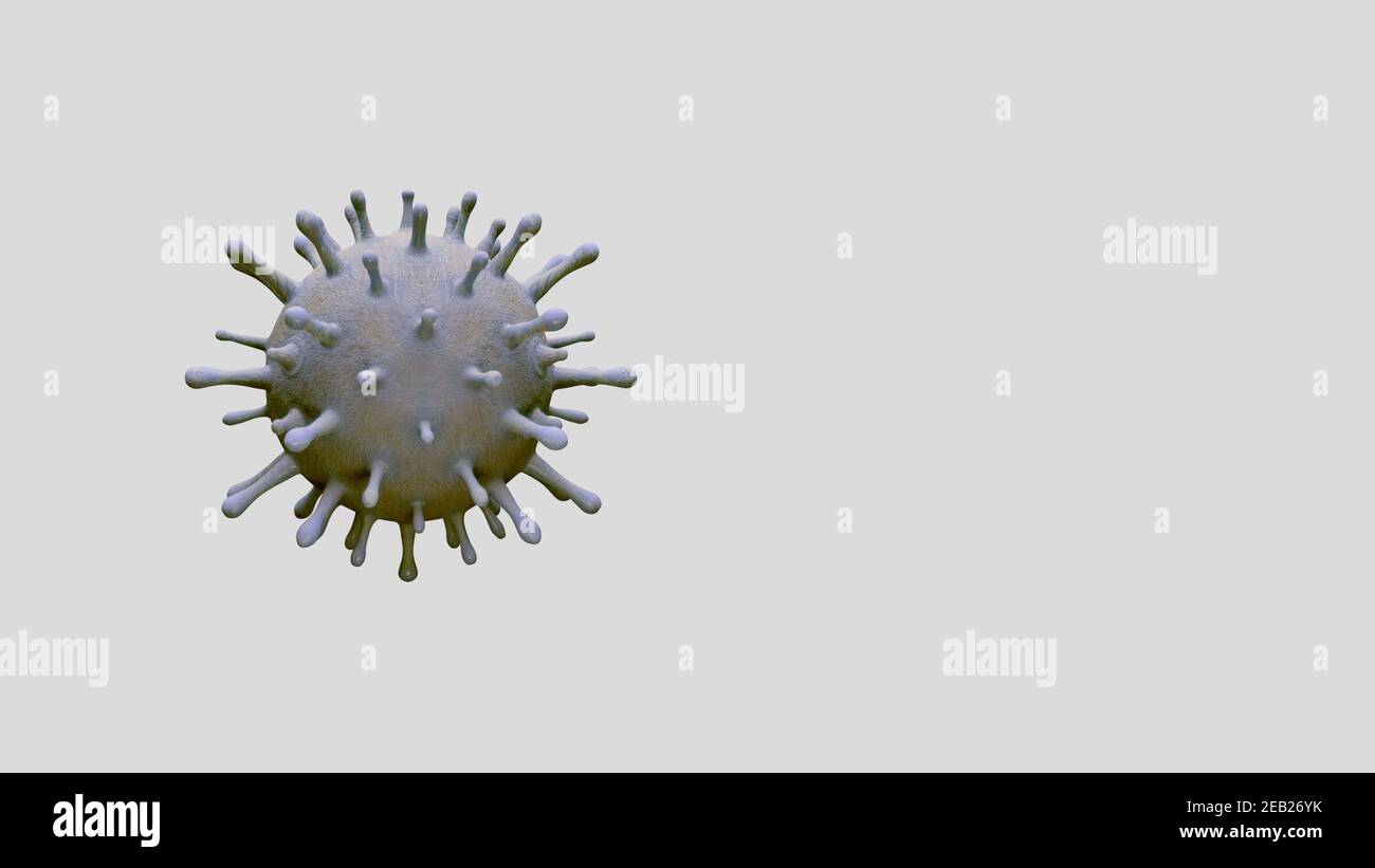 3D illustration. Coronavirus outbreak infecting respiratory system ...