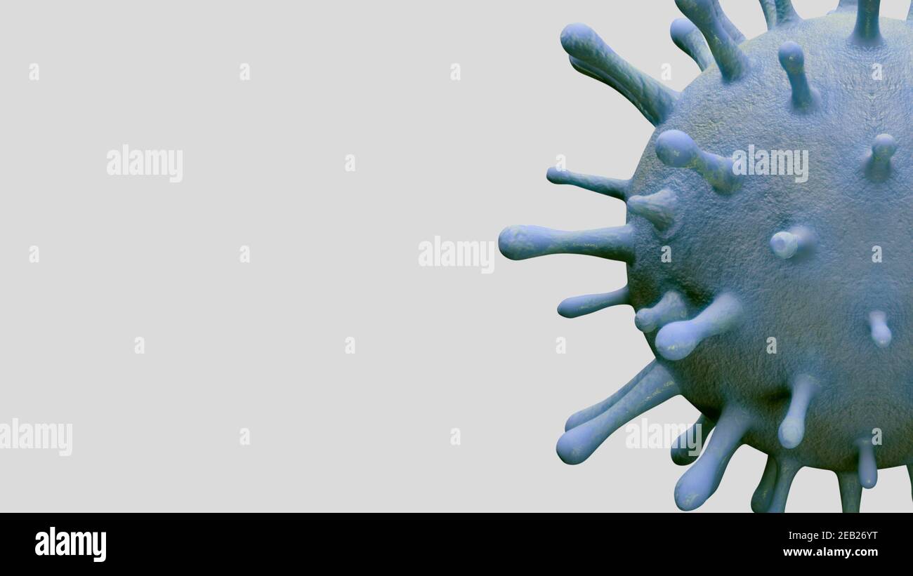 3D illustration. Coronavirus 2019 nCov concept resposible for asian flu ...