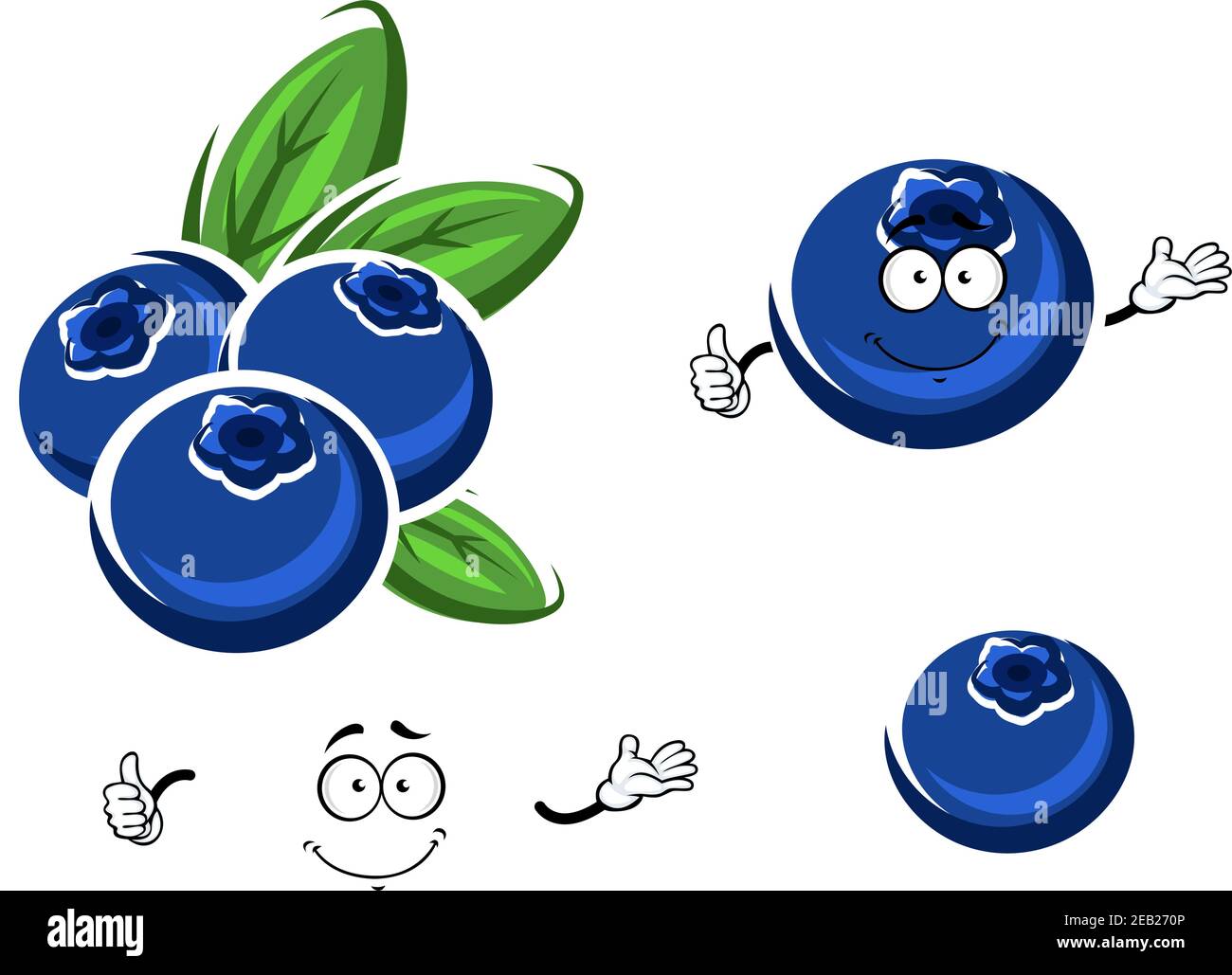 Cartoon fresh funny blueberry characters Stock Vector Images - Alamy
