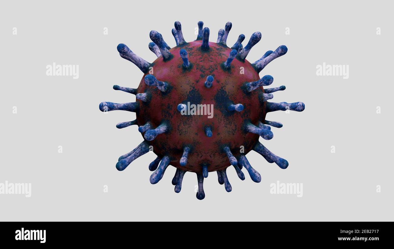3D illustration. Coronavirus 2019 nCov concept resposible for asian flu ...