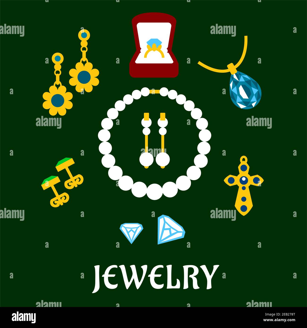 Gold jewelries Stock Vector Images - Alamy
