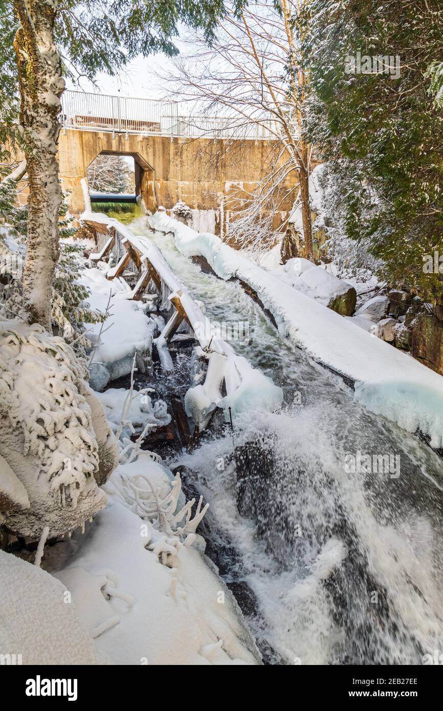 Hawk Lake Log Chute Algonquin Highlands Haliburton County Ontario ...