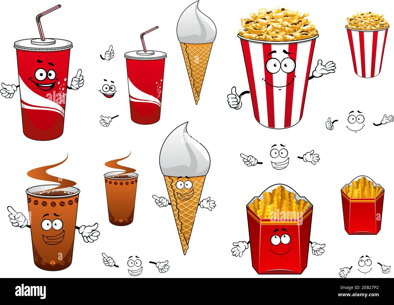 Pop corn french fries Cut Out Stock Images & Pictures - Alamy