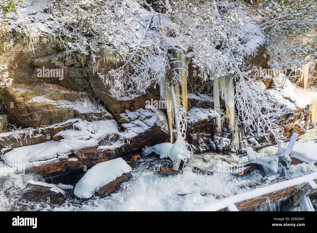 Hawk Lake Log Chute Algonquin Highlands Haliburton County Ontario ...