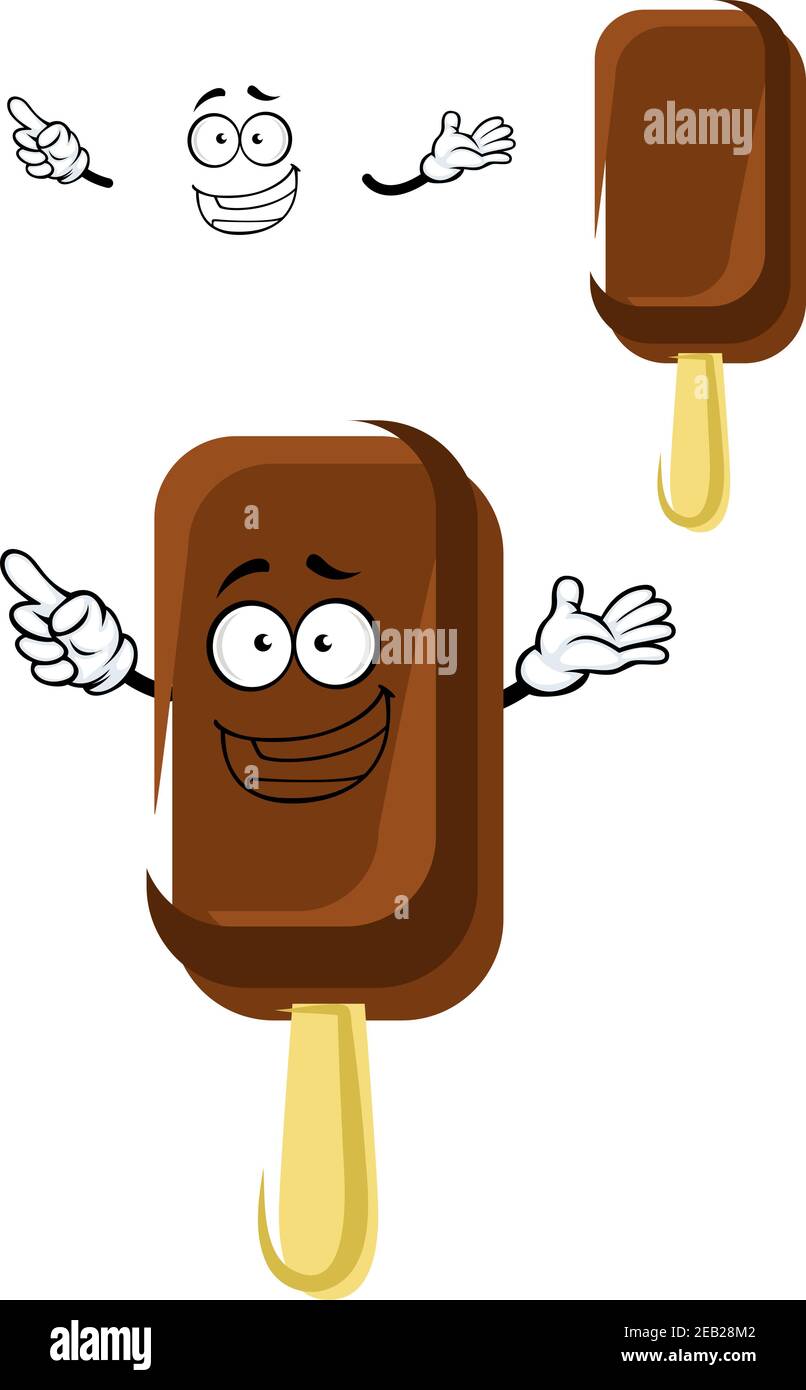 Ice cream stick cartoon character hi-res stock photography and images ...