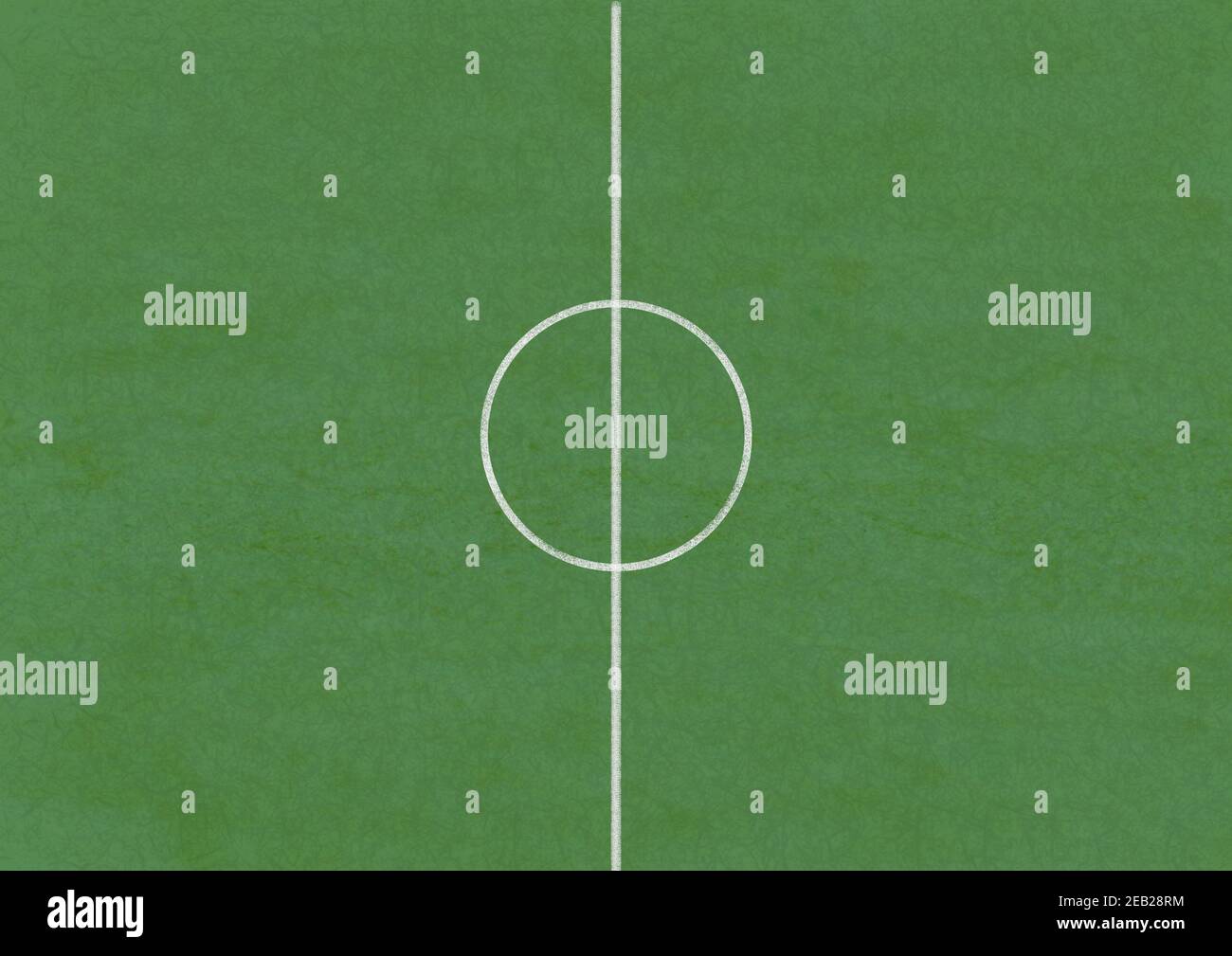 Drawing that simulates the center of a soccer field with the white ...