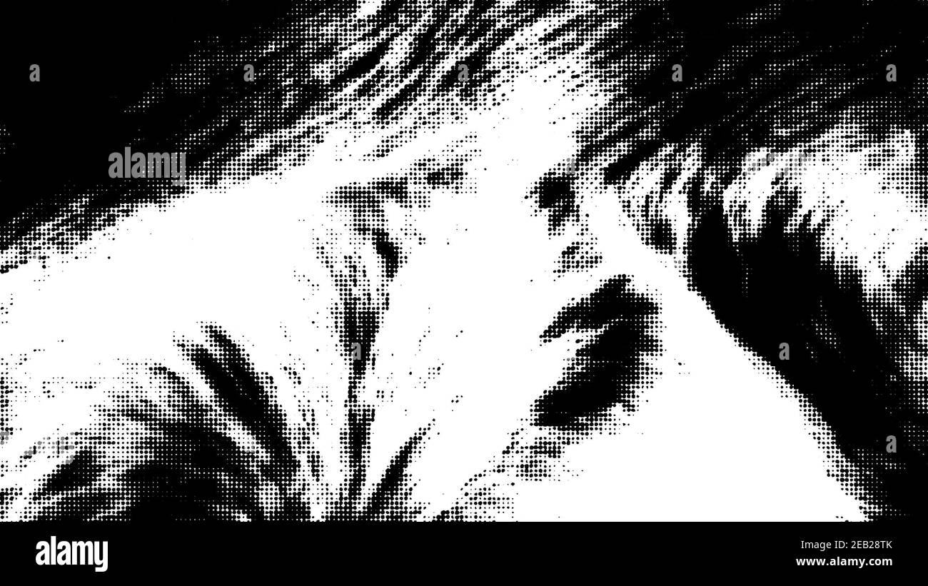 Simple abstract black and white drawing. Expressive drawing. Abstract ...