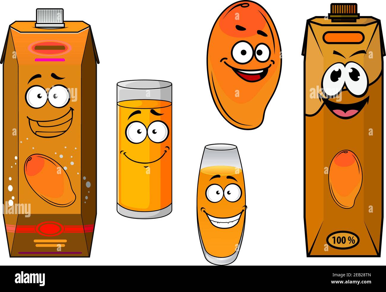 Fresh mango juice cartoon characters hi-res stock photography and ...