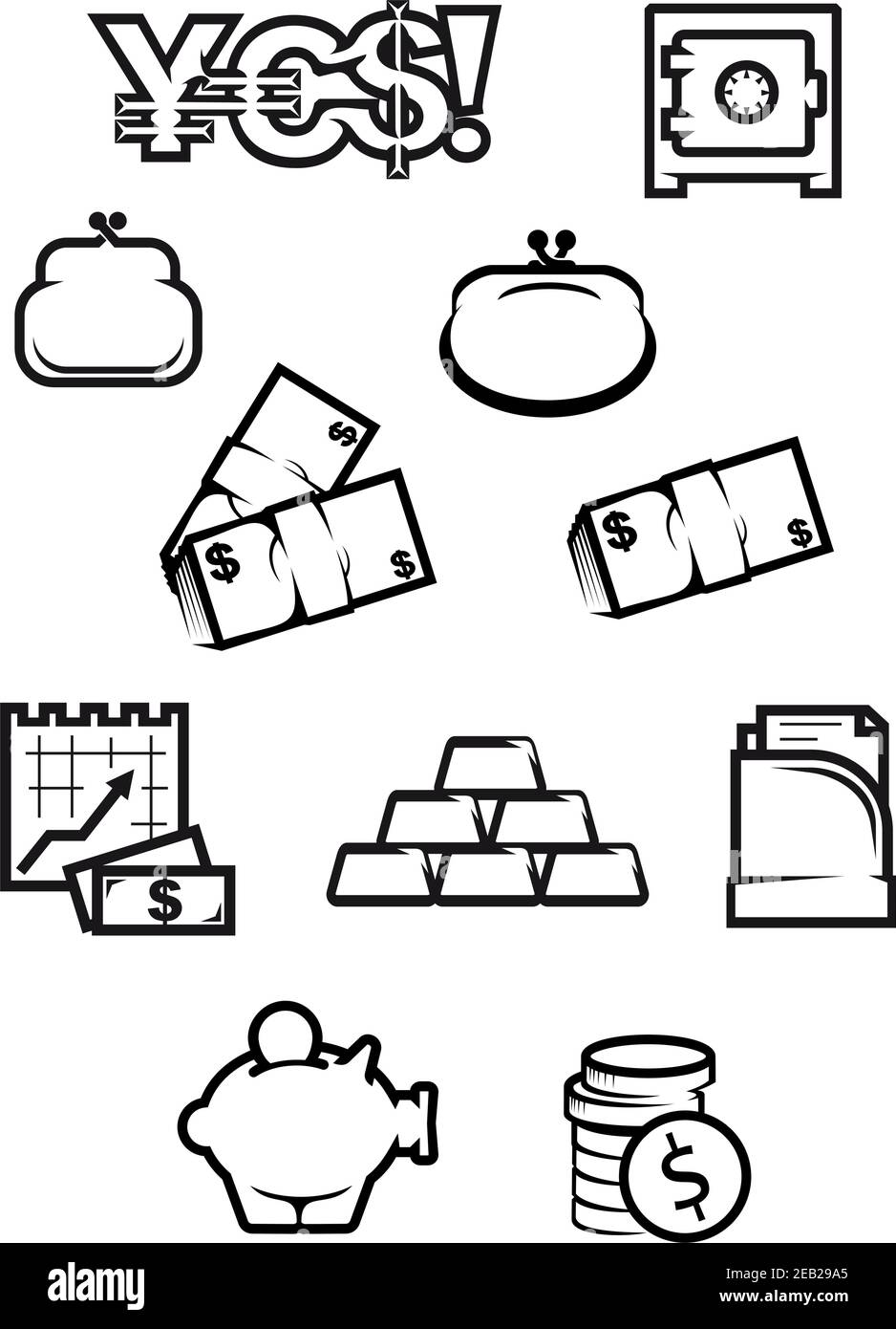 Coin purses Stock Vector Images - Alamy