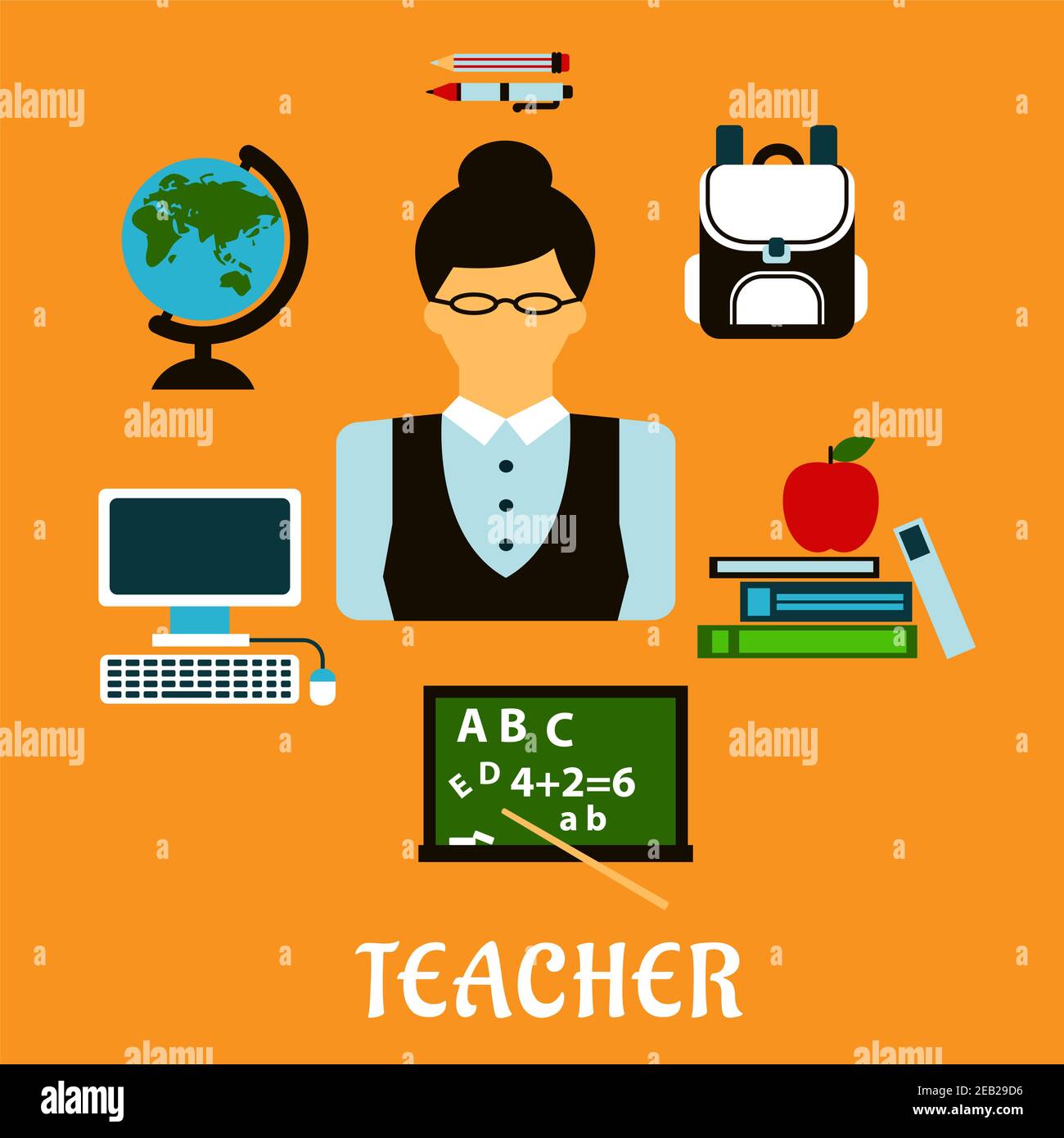 Teacher profession Stock Vector Images - Alamy