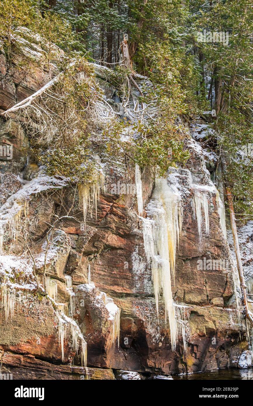 Hawk Lake Log Chute Algonquin Highlands Haliburton County Ontario ...