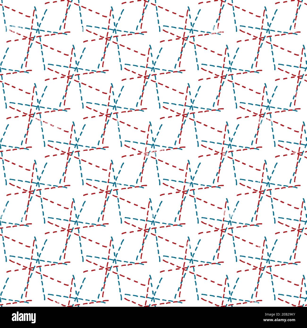 Starburst stitch seamless vector pattern background. Modern needlework ...