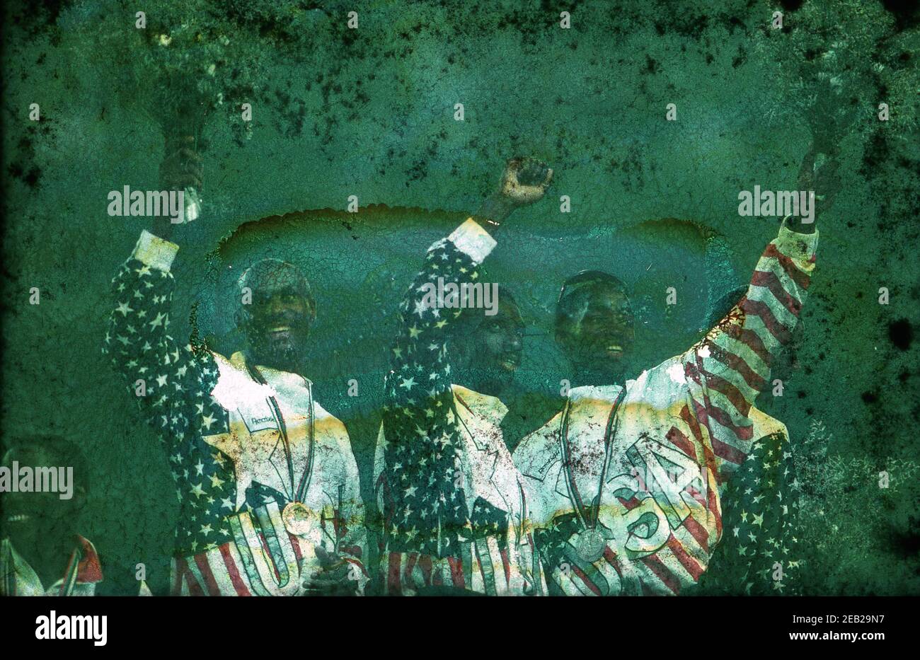 Barcelona Olympics, 1992: USA's world record-setting men's 4X400-meter ...