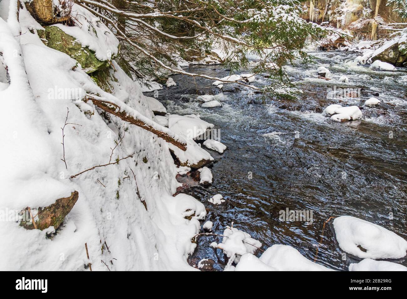 Hawk Lake Log Chute Algonquin Highlands Haliburton County Ontario ...