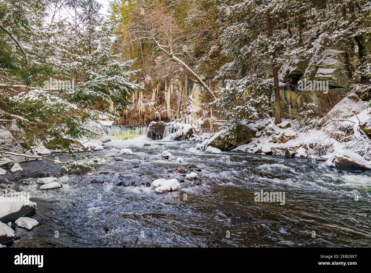 Hawk Lake Log Chute Algonquin Highlands Haliburton County Ontario ...