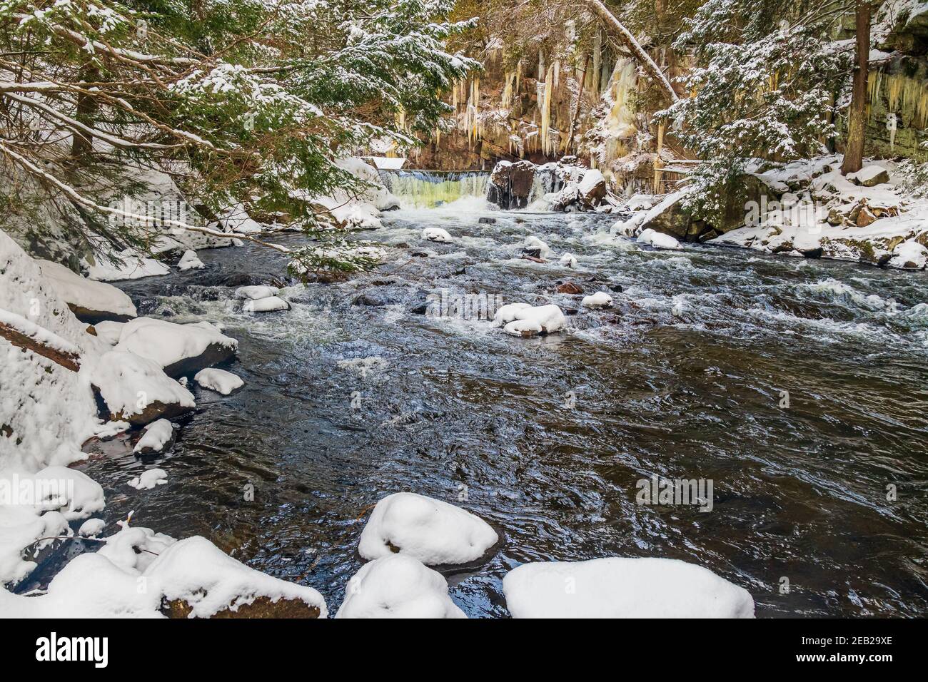 Hawk Lake Log Chute Algonquin Highlands Haliburton County Ontario ...