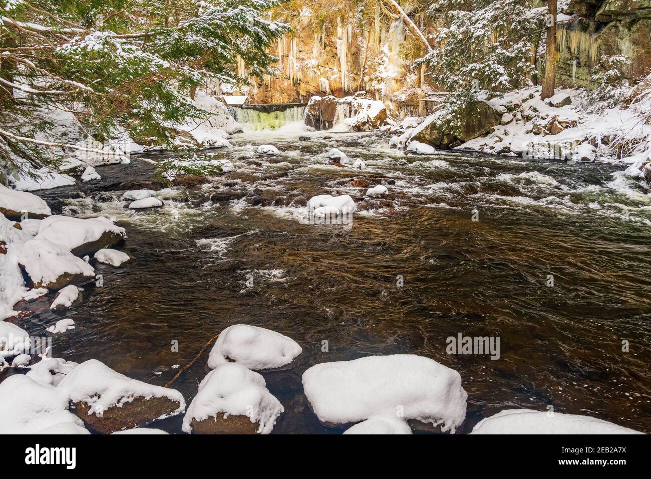 Hawk Lake Log Chute Algonquin Highlands Haliburton County Ontario ...