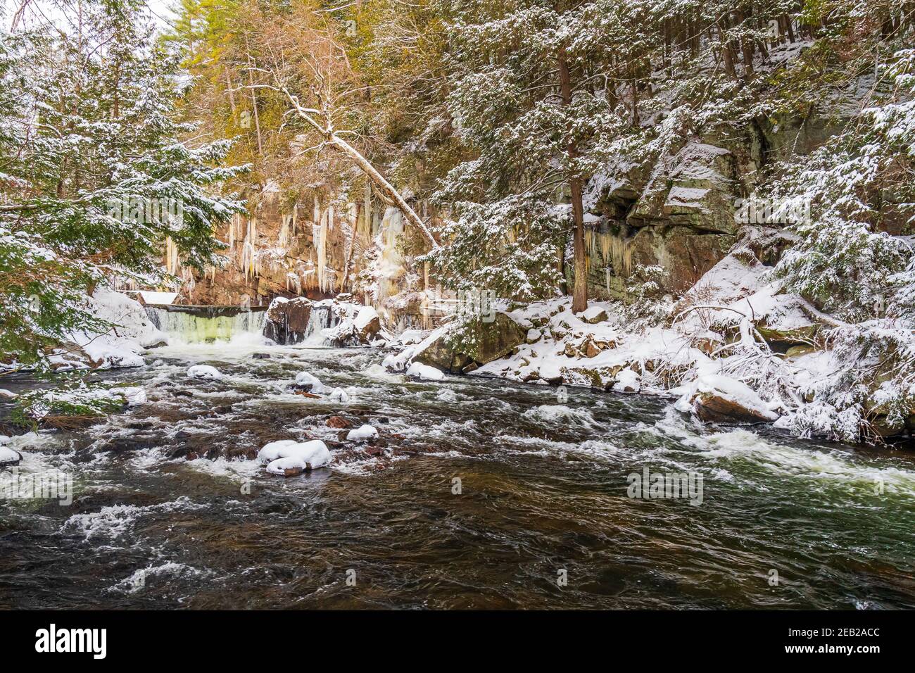 Hawk Lake Log Chute Algonquin Highlands Haliburton County Ontario ...