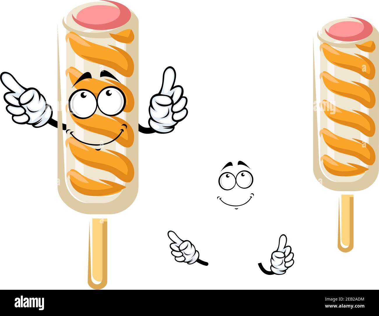 Ice cream stick cartoon character hi-res stock photography and images ...
