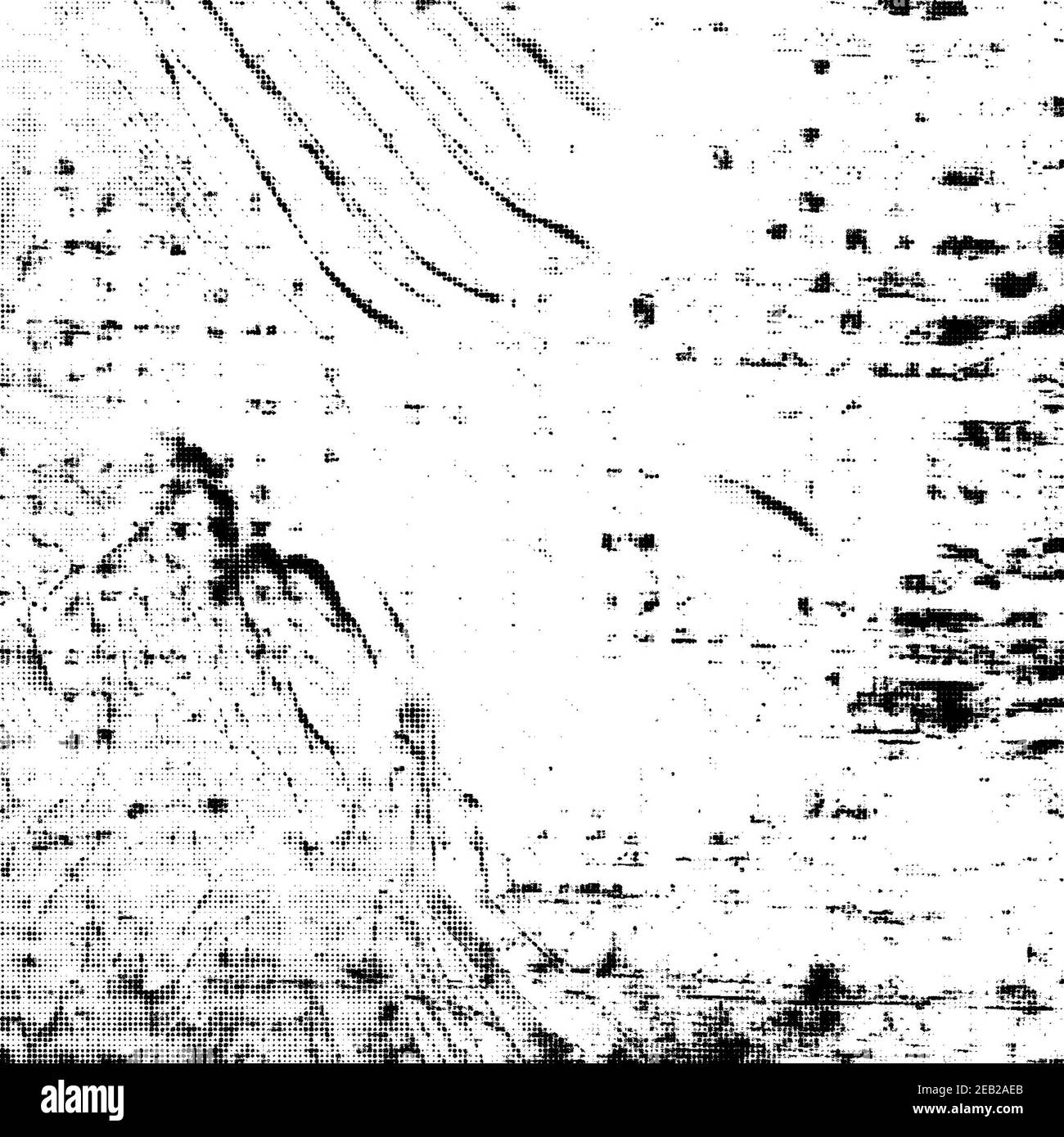 Simple abstract black and white drawing. Expressive drawing. Abstract ...